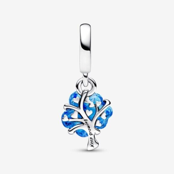 Pandora | Jewelry | Pandora Blue Murano Glass Family Tree Dangle Charm ...